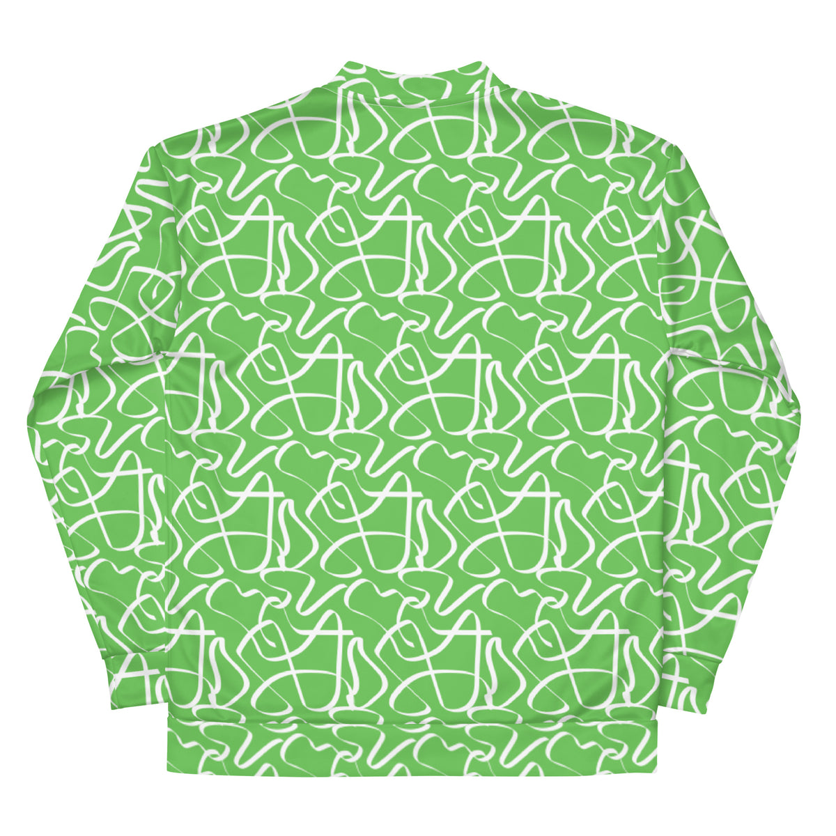 Bomber Jacket - Light Green Abstract – Mono.Me