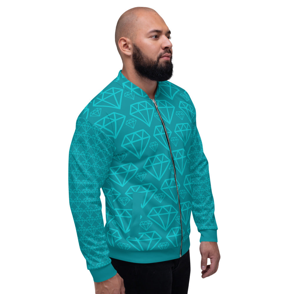 Bomber Jacket - Eastern Blue Diamond – Mono.Me